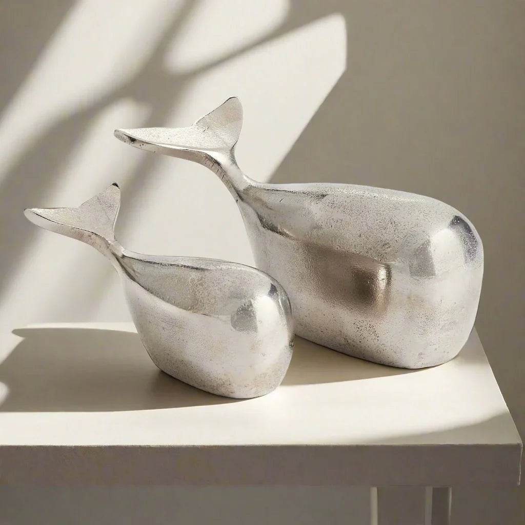 Silver Whale Sculptures, Shop Now for Exclusive Deals – Delamere Design