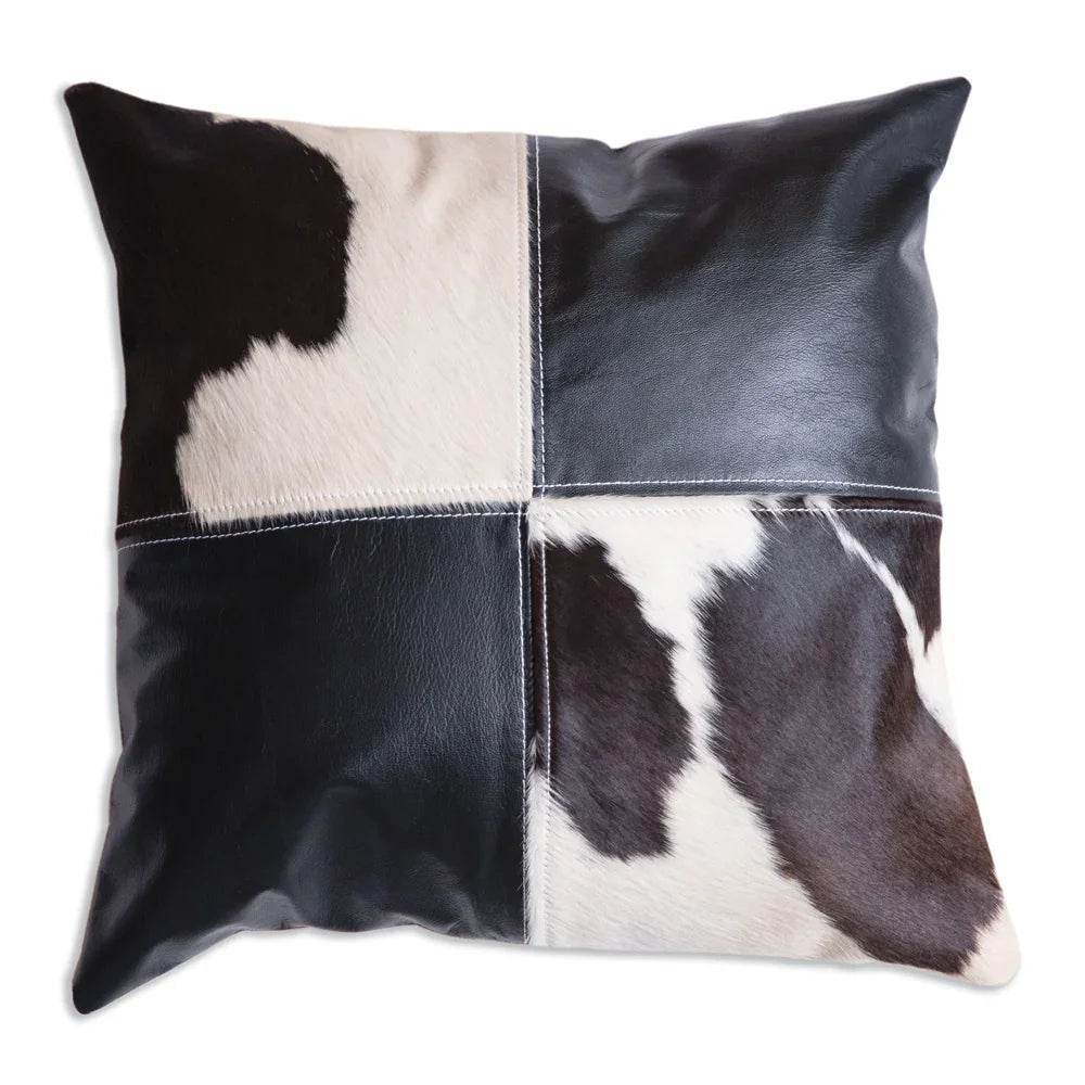 Jastuk Cowhide and Leather Throw Pillow | Delamere Design