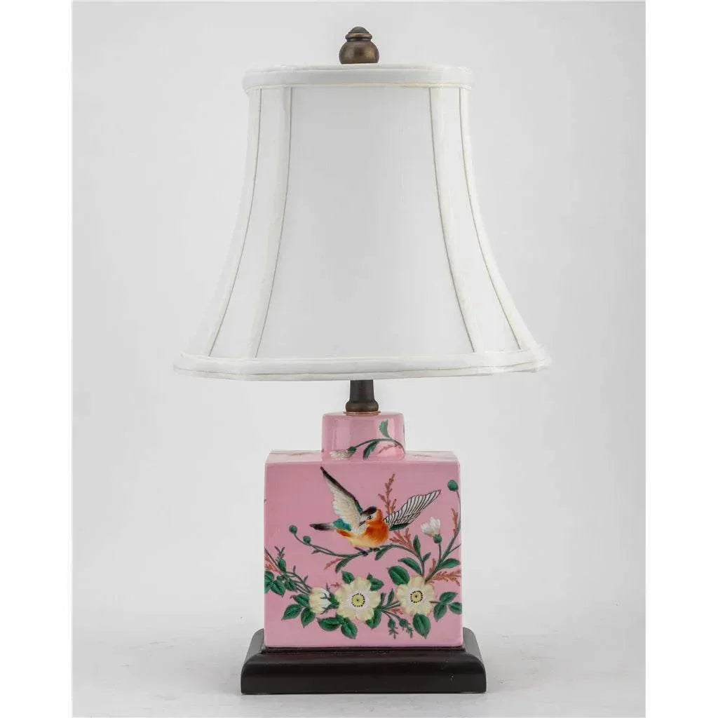 Khom Pink Floral Pattern Table Lamp – Delamere Design
