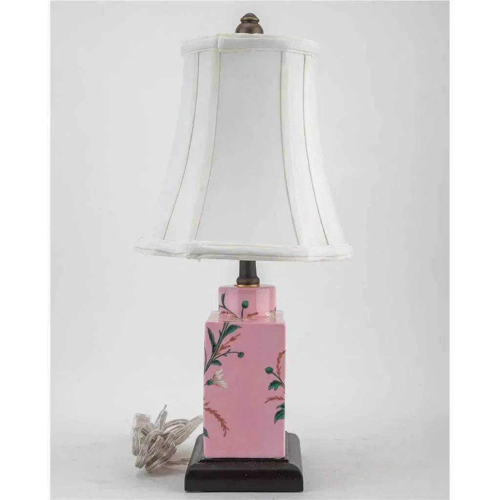 Khom Pink Floral Pattern Table Lamp – Delamere Design