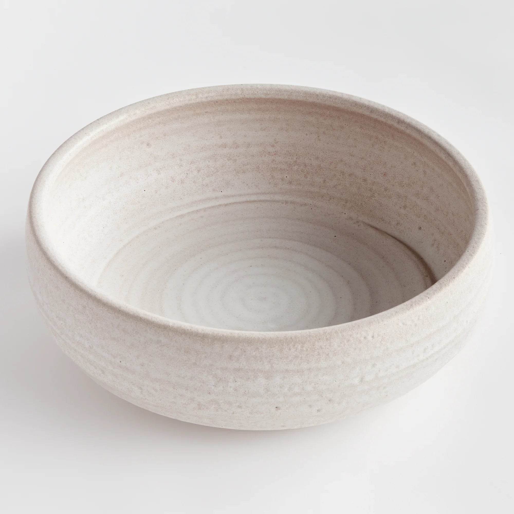 White Hand-Thrown Decorative Ceramic Bowl – Delamere Design