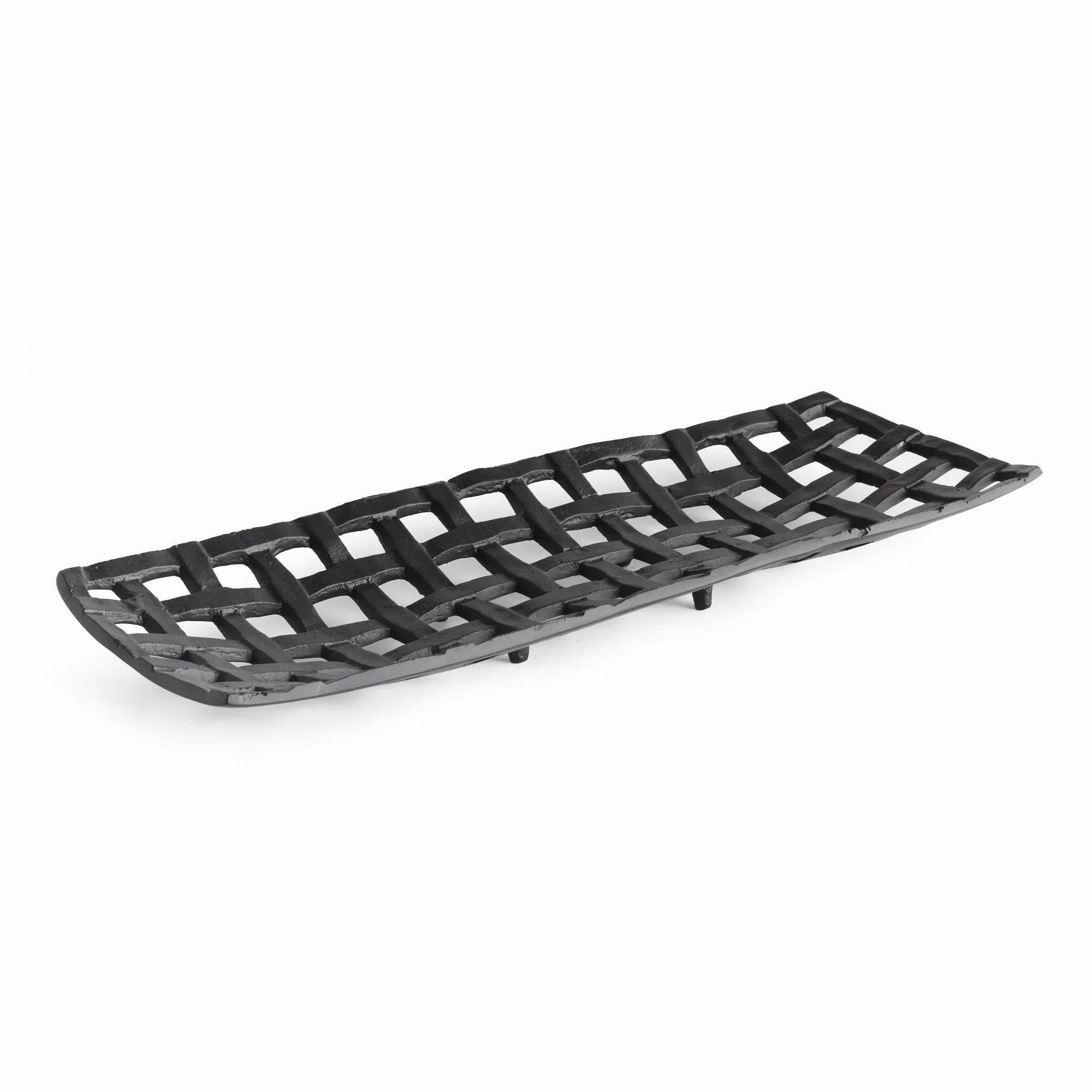 Decorative Rectangular Tray Centerpiece, Black. | Delamere Design