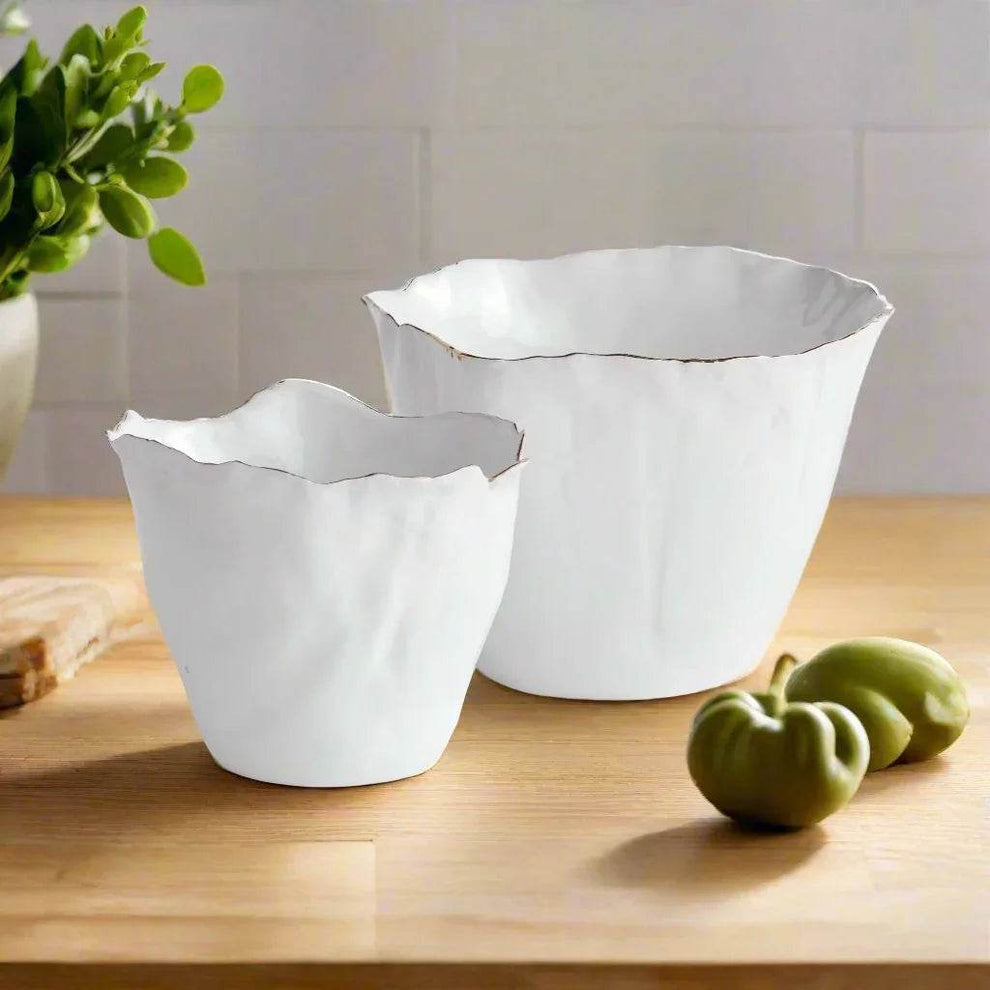 White Cachepots Planters, Shop Now for Exclusive Deals – Delamere Design