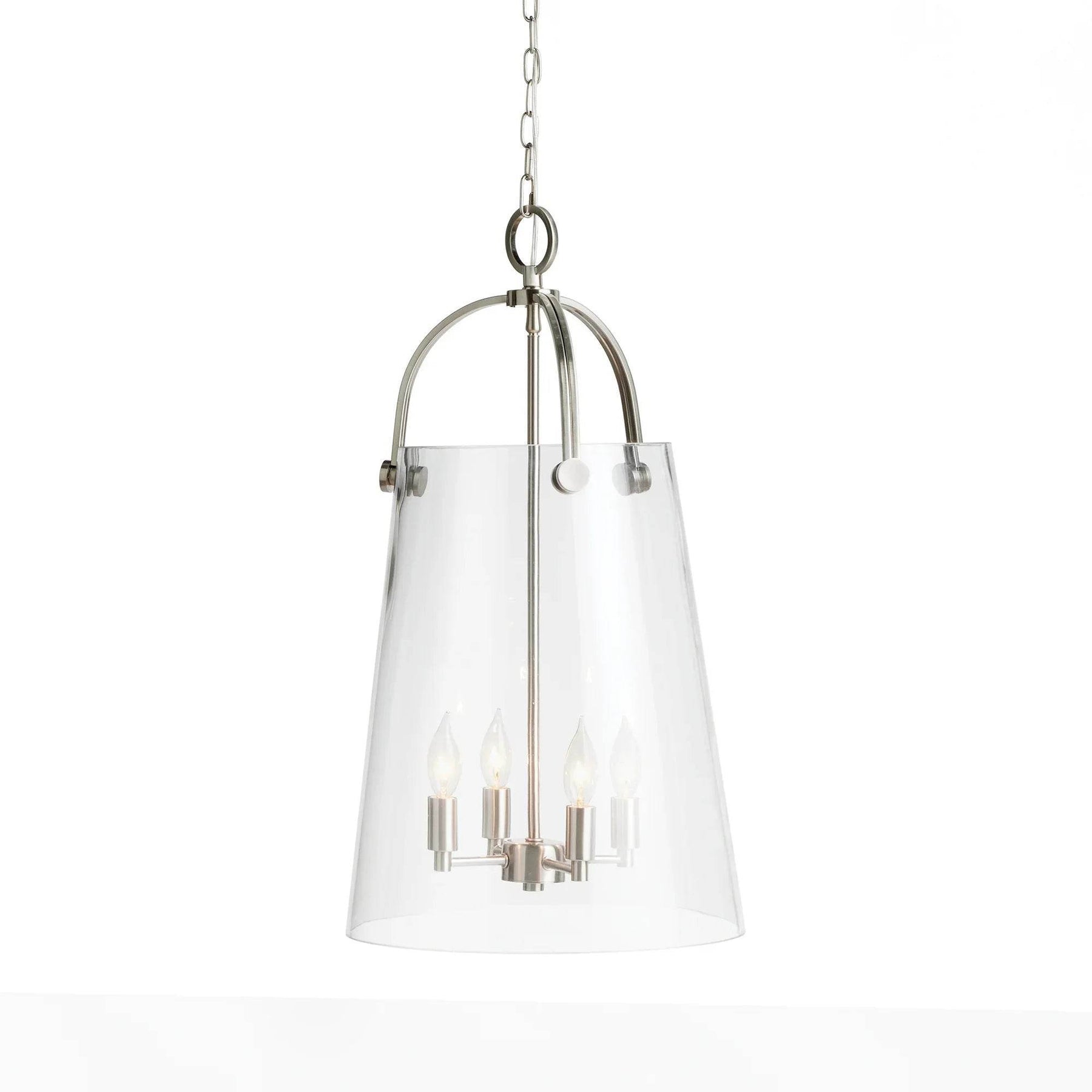 Elegant Silver Glass Chandelier with Modern Design – Delamere Design