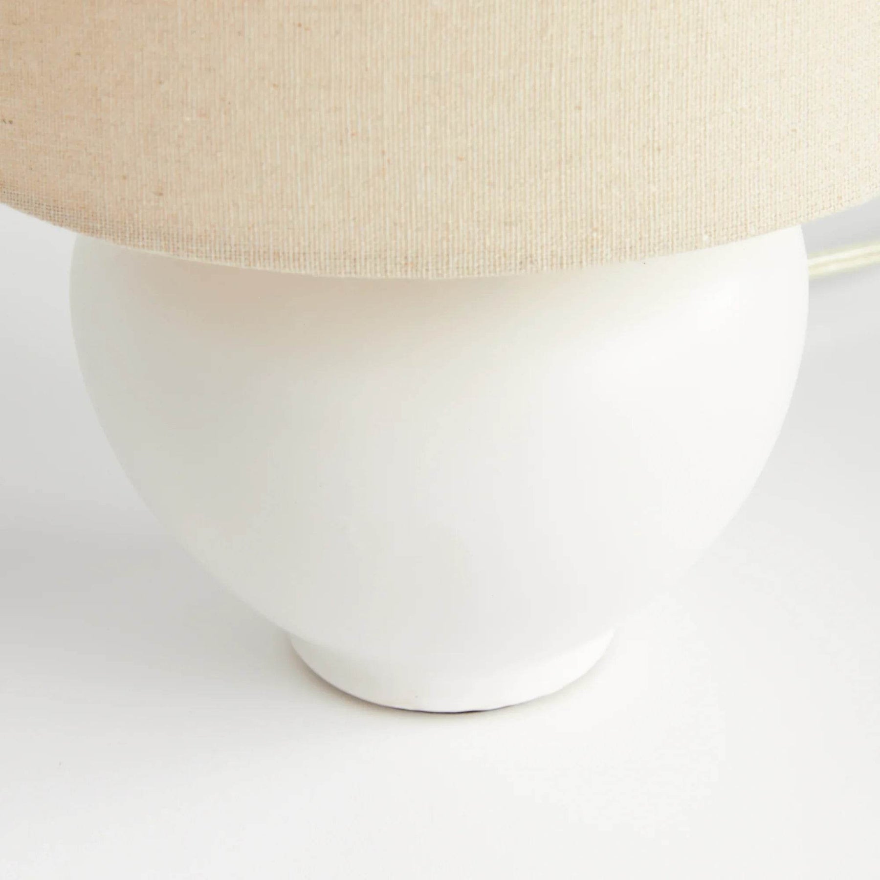 White Mini Ceramic Lamp for Small Spaces – Delamere Design