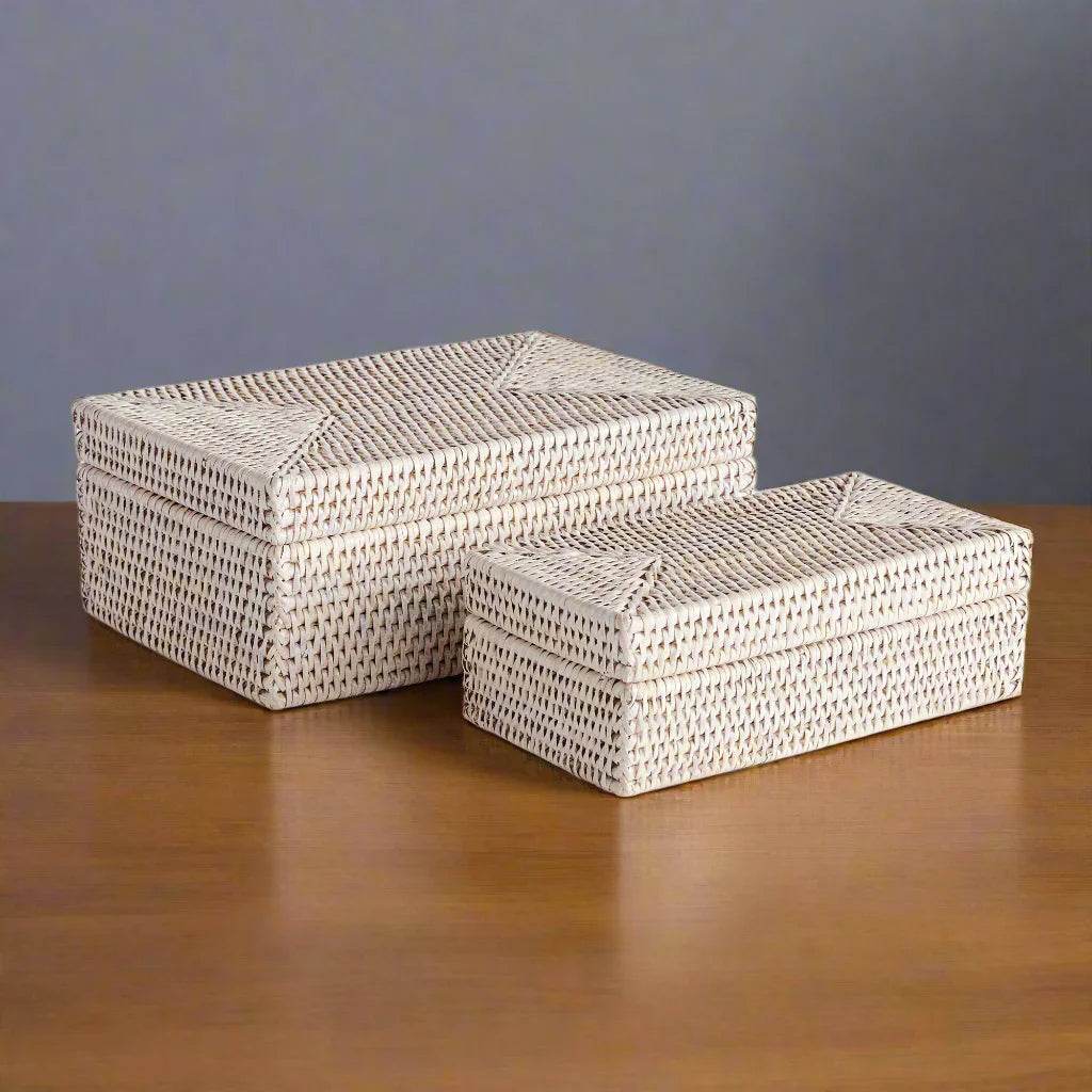 Stylish Burma Rattan Letter Box Set – Delamere Design